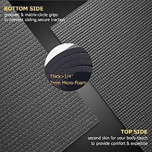 GXMMAT Large Yoga Mat 6'x6'x7mm, Thick Workout Mats for Home Gym Flooring, Extra Wide and Thick, Non-Slip Quick Resilient Barefoot Exercise Mat, Ultra Comfortable Cardio Mat for Pilates, Stretching