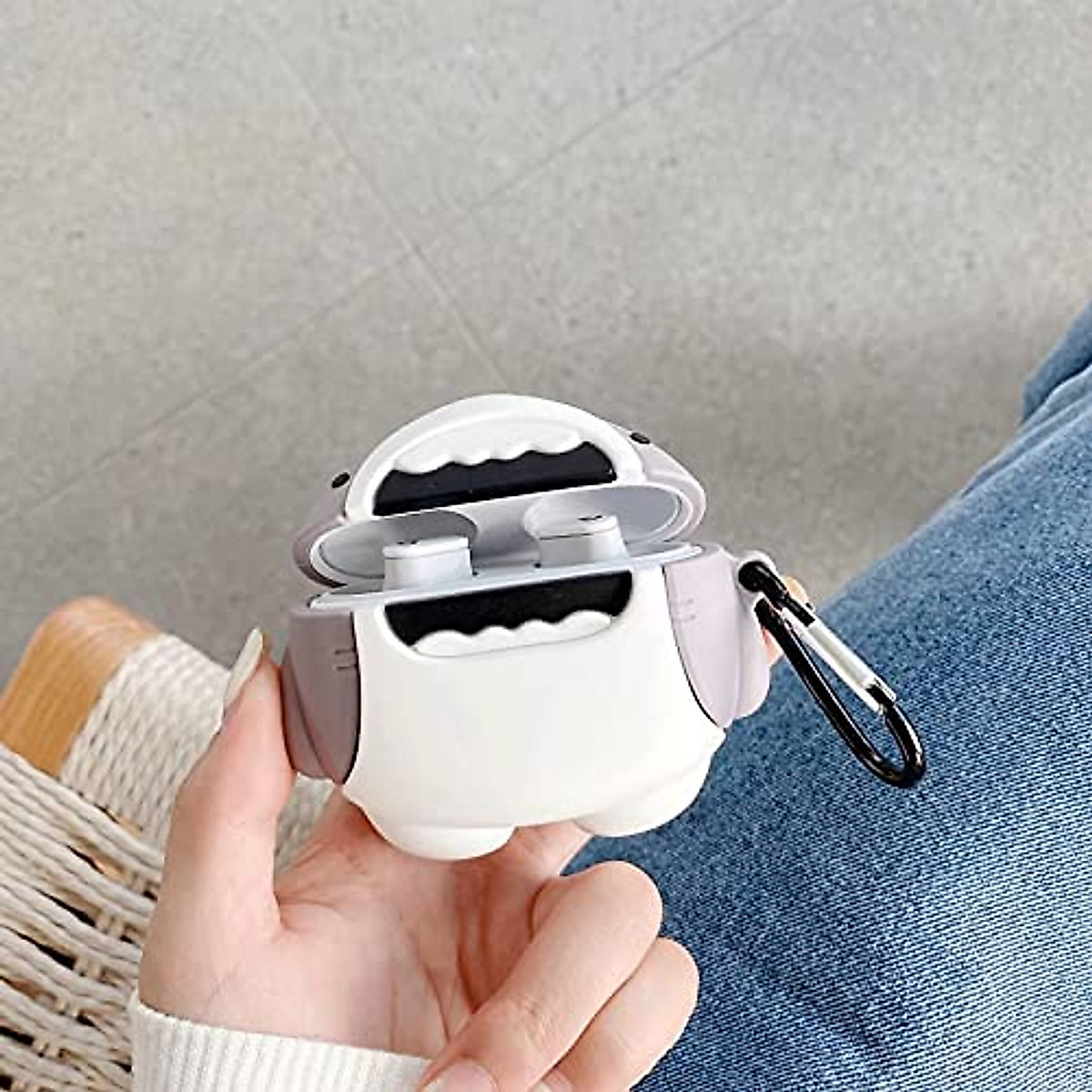 Rertnocnf Creative Cute Kawaii Cartoon Animals Shark Case Compatible with Beats Studio Buds 2021 Fashion Portable Accessories Shockproof Protector for Wireless Noise Cancelling Earbuds (Shark)