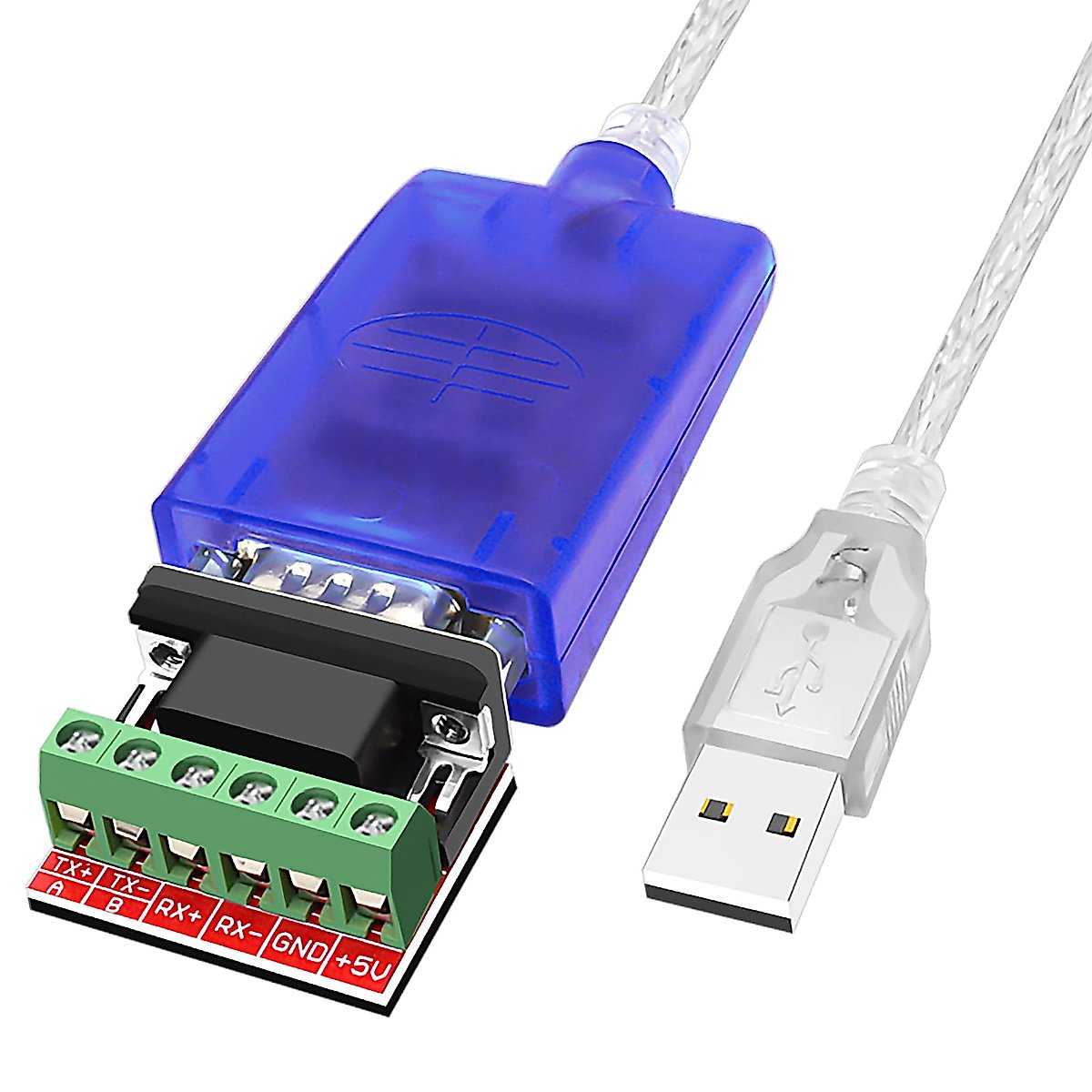 Jeirdus USB to RS422 RS485 Serial Port Converter Adapter Cable with FTDI Chip Support Windows 10, 8, 7, XP and Mac with ESD Protection (6ft/1.8meter)