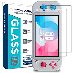 Tech Armor Ballistic Glass Screen Protector Designed for Nintendo Switch Lite 2019 Tempered Glass 2 Pack
