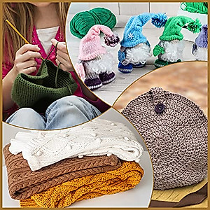 IMZAY 110 Pcs Crochet Hooks Set, Crochet Kit Crochet Hooks Kit with Storage Case, Ergonomic Knitting Needles Blunt Needles Stitch Marker DIY Hand Knitting Craft Art Tools for Beginners-Purple