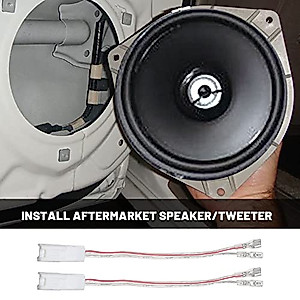 RED WOLF Front or Rear Door Speaker Wire Harness Connector Adapter for Toyota 2018-2022, Camry RAV4 Avalon, 2020 Tacoma Door Speakers, Lexus is CT 2011-2018 Dash Tweeter Only