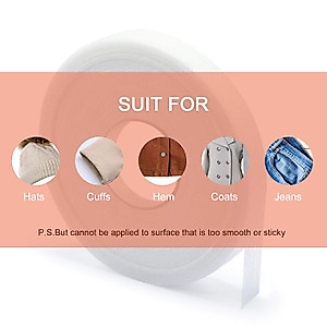 Iron-on Hemming Tape Fabric Fusing Tape Fusible Bonding Web Adhesive Tape for Bonding Clothes Jeans Pants Collars, 100 Yards (1/2 Inches)