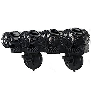 Upettools Wavemaker Aquarium Circulation Pump, Aquarium Controllable Submersible Circulation Powerhead Powerful Suction Cup 4-Head Pump for Freshwater & Saltwater 48000L/H