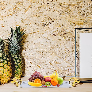 Cabilock Stainless Steel Serving Tray European Style Oblong Tray Food Serving Tray Serving Platter for Snack Desserts Food Appetizers Coffee Breakfast