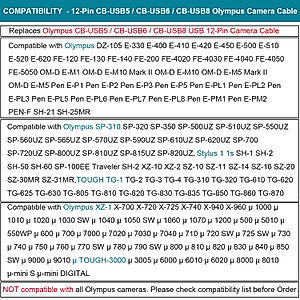 MaxLLTo™ USB Battery Charger + Data SYNC Cable Cord for Olympus Camera Stylus TG-2 iHS TG-3