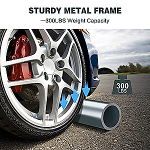 ERGOMASTER 7 Ft x 12 Ft Outdoor Carport Patio Storage Shelter Metal Frame and Waterproof Ripstop Cover for Motorcycle and ATV Car