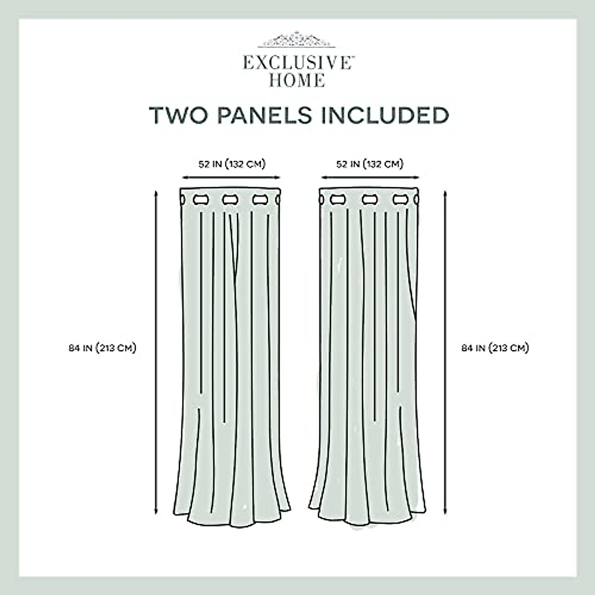 Exclusive Home Medallion Room Darkening Blackout Grommet Top Curtain Panel Pair, 52"x84", Peacoat Blue