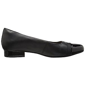 Clarks womens Juliet Monte Pump, Black Leather/Synthetic, 8.5 Wide US