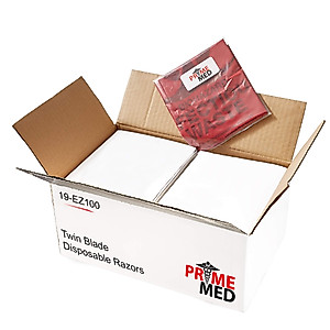 PrimeMed Biobag with 100 Disposable Twin Blade Razors at Bottom Pricing…