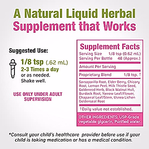 Cedar Bear - Herbal Detox for Kids - Luv Your Guts! a Liquid Herbal Supplement 1 fl oz / 30 ml