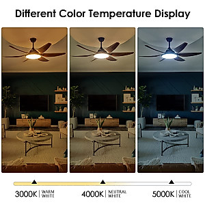 GDLT Farmhouse Ceiling Fan Chandelier, 56" Rustic Brown Ceiling Fan Light with Reversible Motor, with Remote Vintage 6 Blades Ceiling Fan Chandelier for Patio, Living Room, Dining Room