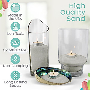 Sandsational Sparkle Silver Shimmer Unity Sand -1.5 LB (22oz), Silver Colored Sand for Weddings, Vase Filler, Home Décor, Craft Sand, Aquarium Sand, and More