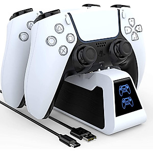 axGear PS5 Controller Charger for Playstation 5 DualSense Fast Charging