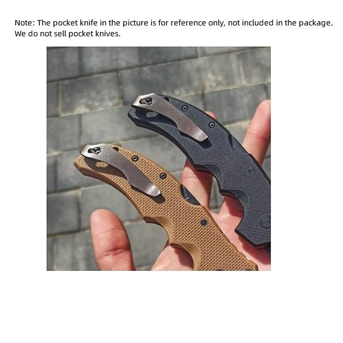 2PCS Deep Carry Pocket Clip Fits for Recon1 Old Version, CNC Titanium Integrated Back Clip DIY Making Accessory