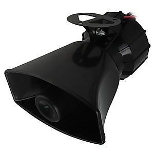 GTP 100W 7 Tone Partol Car Truck Siren Emergency Sounds Electric Horn with Mic PA Microphone Speaker System Amplifier Megaphone Fire Ambulance Hooter Traffic Sound