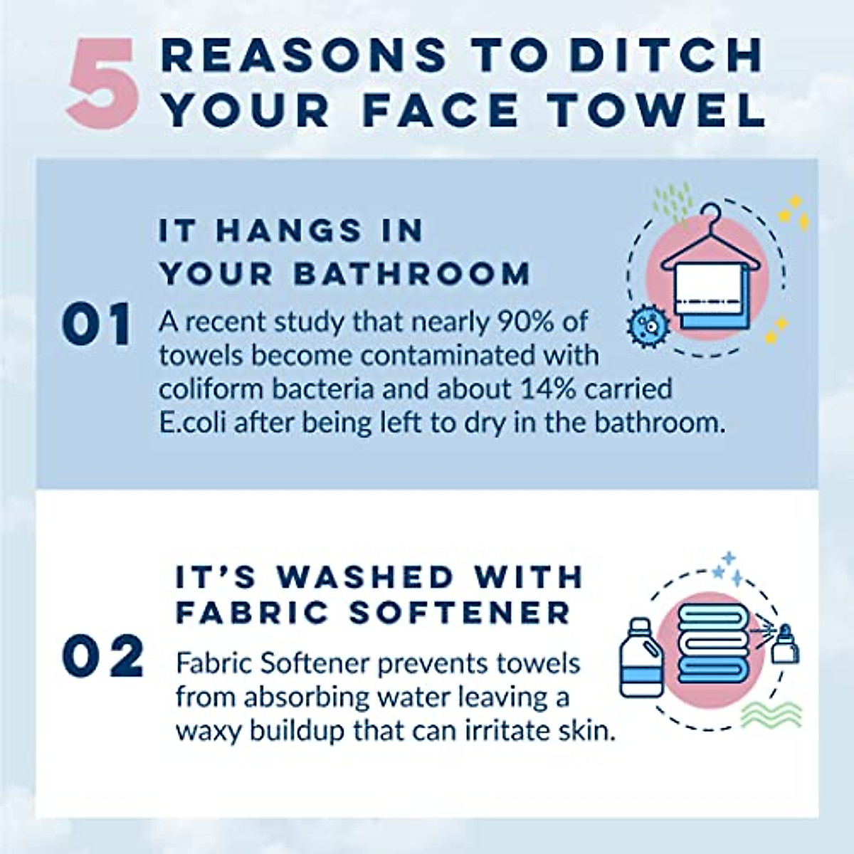 Clean Skin Club Clean Towels, 100% Biobased Dermatologist Face Towel, Disposable Face Towelette, Facial Washcloth, Makeup Remover Dry Wipes, Ultra Soft, 25 count, 1 pack