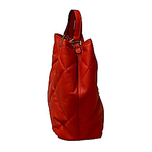 Pierre Cardin Large Red Soft Quilted Shopper Tote for womens