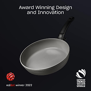 Fissler Ceratal Comfort Ceramic 11 Inch Non-Stick Wok, Warm Grey, Made without PFAS