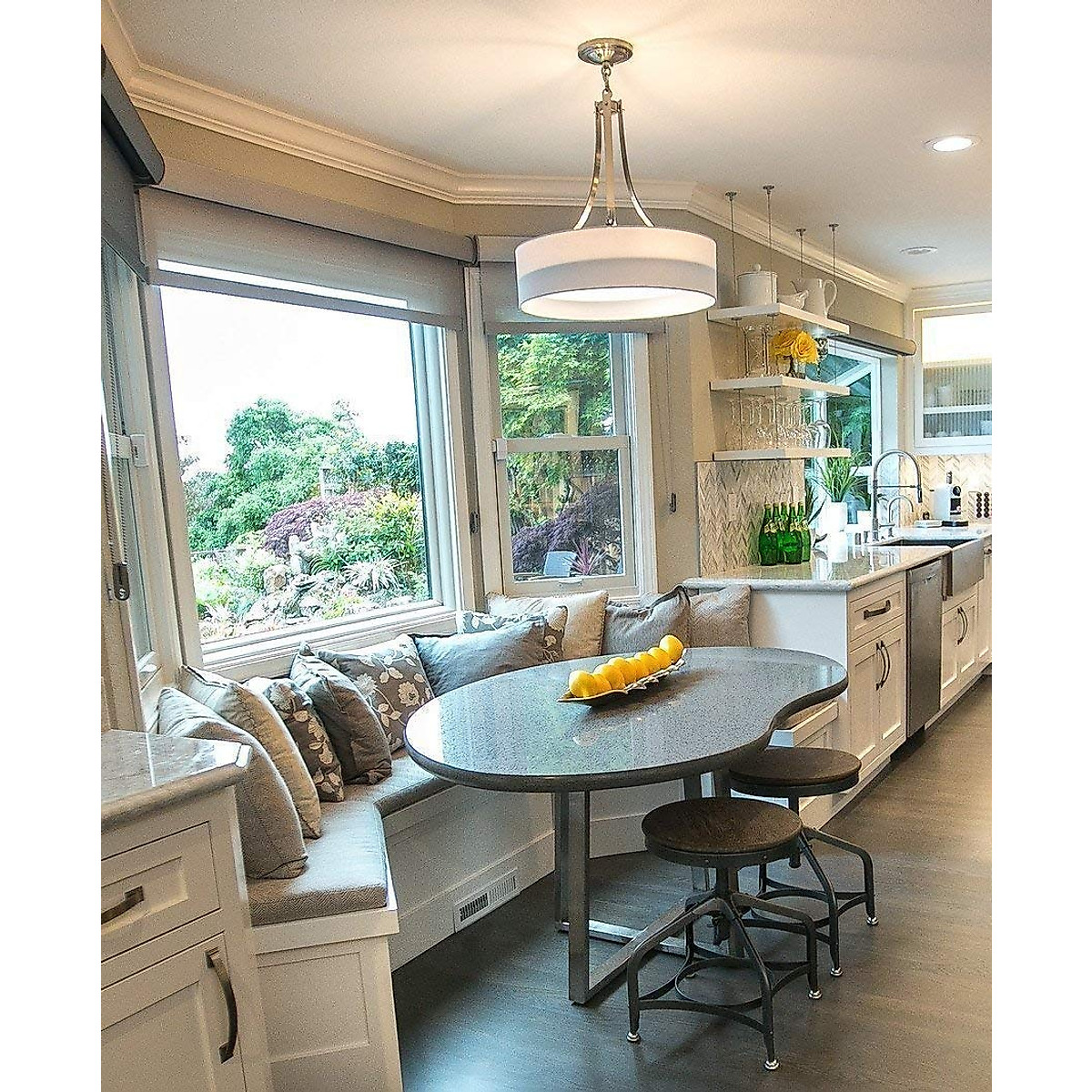 Brushed Stainless Metal Table base, Tapered Pedestal Style - Any Size and Color