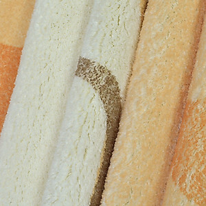 TEALP Kids Play Rug 4ft,Round Area Rug Kids Nursery Door Mat Soft Plush Childrens Carpet for Bedroom Living Room Kids Playroom,Orange Cat