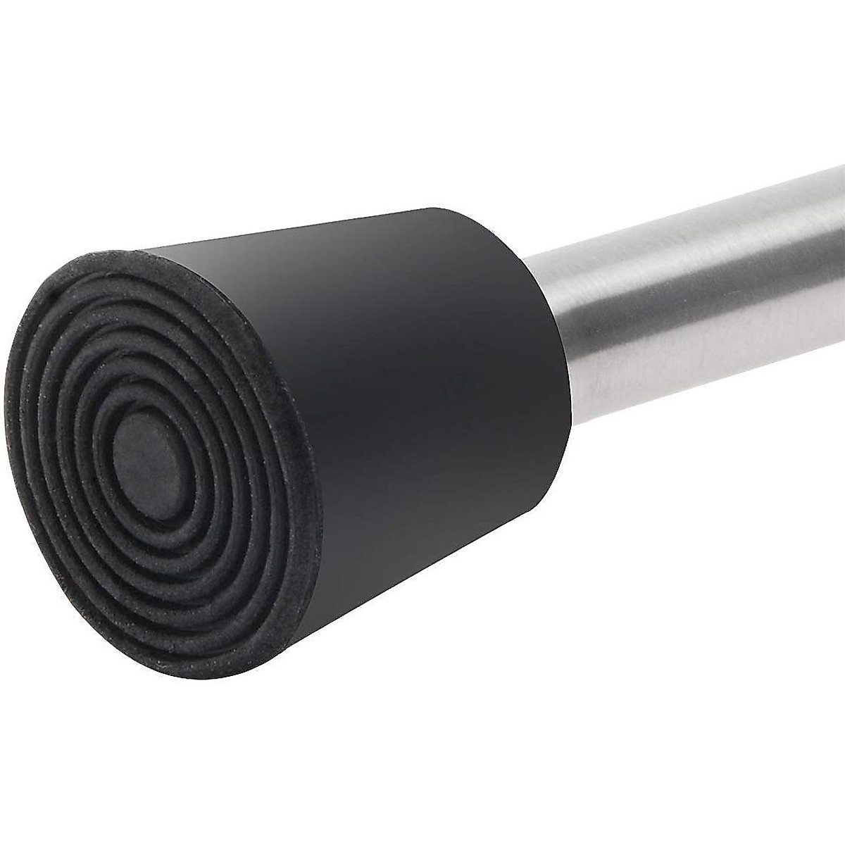 PENCK Door Stop Wall Mount Door Stopper 4.5inch 201 Stainless Steel Doorstop Protective Door and Wall Rubber Tip Design Mute