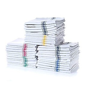 Simpli-Magic 79165 Kitchen Towels, Pack of 15, Towels, 15" x 26", Herringbone Multi-Color