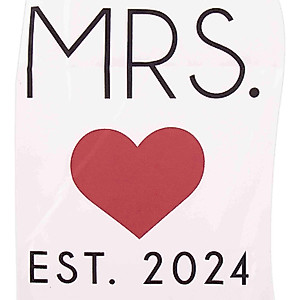 GSM Brands Mr. and Mrs. 2024 Couples Kitchen Aprons (2-Piece Set) Cute, Funny Cooking Bibs for Wedding Marriage Newlyweds