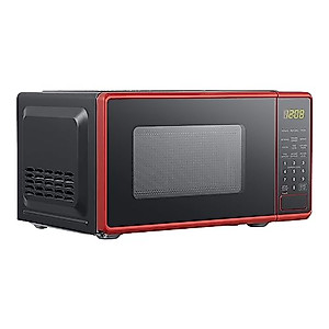 0.7 cu. ft. Countertop Microwave Oven, 700 Watts (Color : Red)