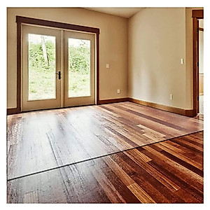 Clear PVC Desk Chair Mat Transparent Floor Protector,Vinyl Floor Protector Mat,Chair Mat-PVC Transparent Non-Slip Durable Floor Protector Mat for Office Home Hard Floor Carpet1.5mm Thick,125/135/145/1