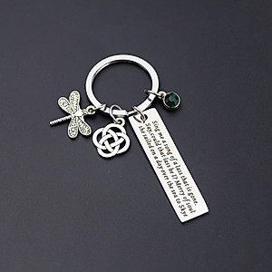 Outlanden Theme Gift Sing Me a Song of a Lass That is Gone Lyrics Dragonfly Keychain Claire Jamie Fraser Lover Gift for Outlander Fans Inspired Jewelry (Keychain)