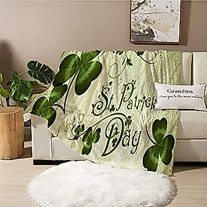 Blankets St. Patrick's Day Soft Blanket Lightweight Plush Fluffy Cozy Smooth Flannel Elegant Throw Blanket Perfect for Bed, Sofa and Travel - 60"x80"/150x200cm