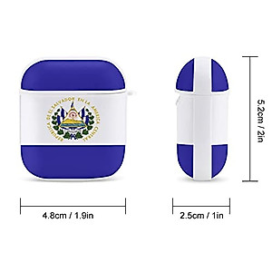 Haeyev El Salvador Flag Airpod Pro Case Cover Simple and Fashion Protective Cover for AirPods Pro with Keychain White-Style-9