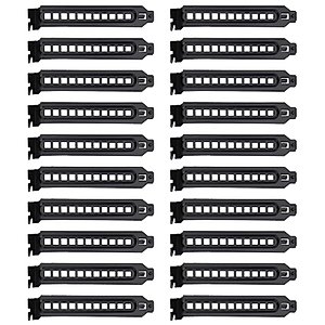SOLUSTRE Metal Case 20 PCS Metal PC Computer Back Slot Cover Vented Slot Cover Expansion Blank Plate PCI Slot Cover Black Case