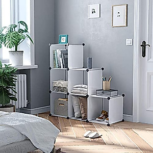 wenyuyu Pack 6 Cube Storage Organizer - Portable Multifunctional DIY Assembled Closet Closet Cabinet Shelf Bookshelf Shelving