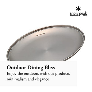 Snow Peak Tableware Plate, TW-034, Stainless Steel, Lightweight for Camping Everyday Use, Made in Japan, Lifetime Product Guarantee