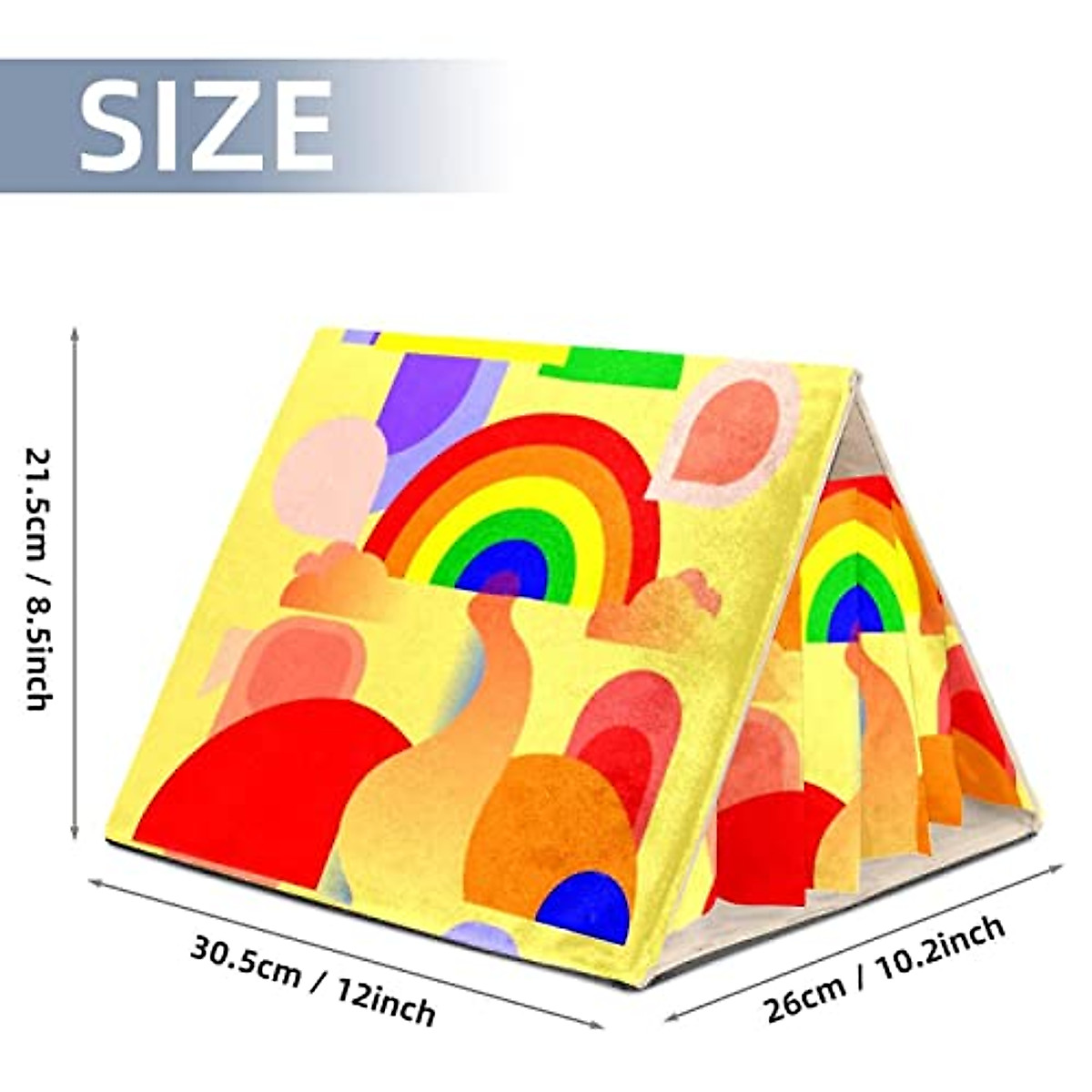 Y-DSIWX Guinea Pig Hideout Cozy Hamster House Cave for Bunny Chinchilla Hedgehog Small Animal Rainbow