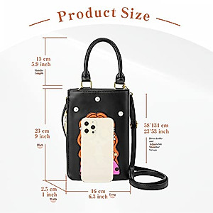 GOKTOW Women Quirky Purse,Novelty Lady Face Clutch Purses, Funny Crossbody Bag,PU Handle Satchel Tote Shoulder Bags