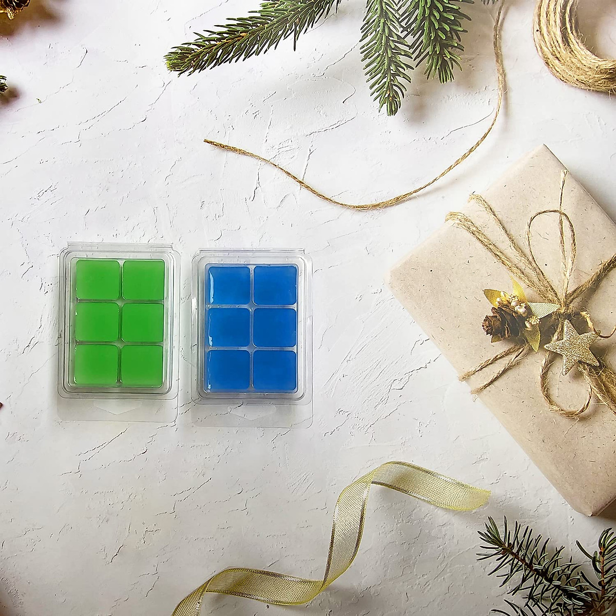 25 Pack Wax Melt Molds, 6 Cavity Clear Empty Plastic Wax Melt Containers