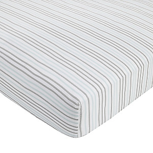 NOJO Dreamer Little Dinosaurs 8 Piece Nursery Crib Bedding Set, Navy Blue/Grey/White