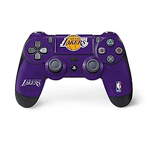 Skinit Decal Gaming Skin for PS4 Controller - Officially Licensed NBA Los Angeles Lakers Purple Primary Logo Design