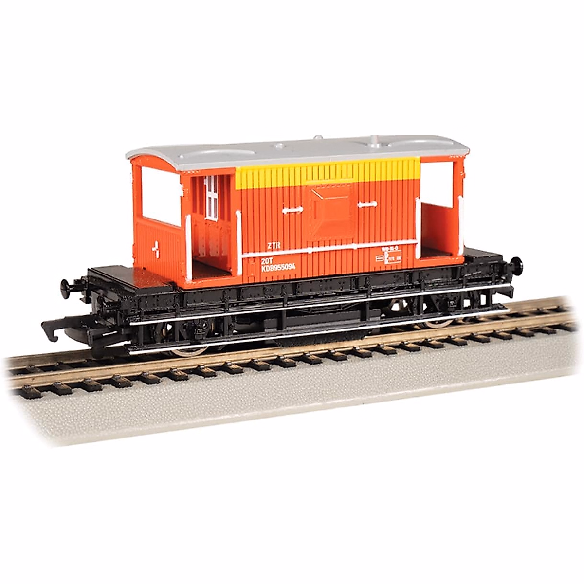 Bachmann Trains - British Brake Van Track Cleaning CAR - Signal & Telegraph #KDB955094 with International Style Hook & Loop couplers - HO Scale (74901)