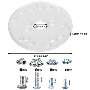 Universal Router Table Base Plate Router Acrylic Base Plate with Centering Pin Screws for Bosch Makita Ryobi