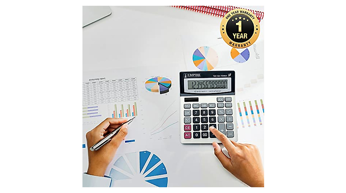 Empire Desk Calculator: Ergonomic & Solar Powered