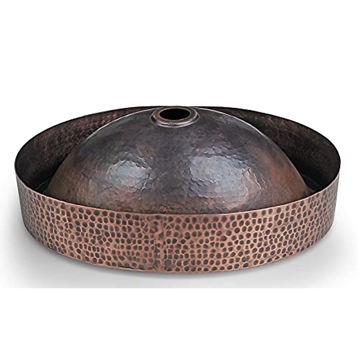 Monarch Abode 17004 Pure Copper Hand Hammered Oval Skirted Bathroom Vanity Sink (17 inches)