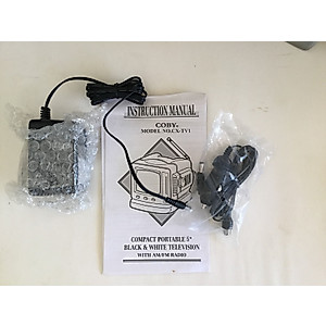 Coby CX-TV1 5" Black-and-White TV with AM/FM Tuner