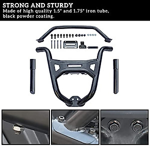 SAUTVS Front Bumper for Polaris RZR 1000 XP / XP4, Front Low Profile Bumper Heavy Duty Brush Guard for Polaris RZR 1000 XP/XP 4 1000 Sport Turbo 2019-2023 Accessories (Replace #2884019-458)