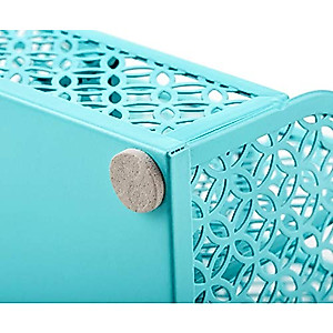 Annova Mesh Desk Organizer Office with 7 Compartments + Drawer/Desk Tidy Candy/Pen Holder/Multifunctional Organizer - Turquoise