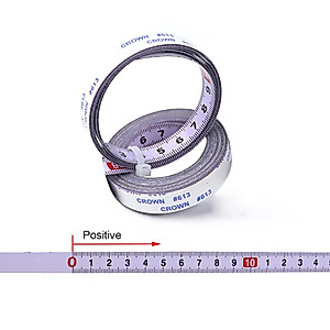 qiguch66 1/2/3/4/5/10m Self-adhesive Measuring Ruler Metric Positive Stainless Steel Tape Measure for Miter Saw - 6