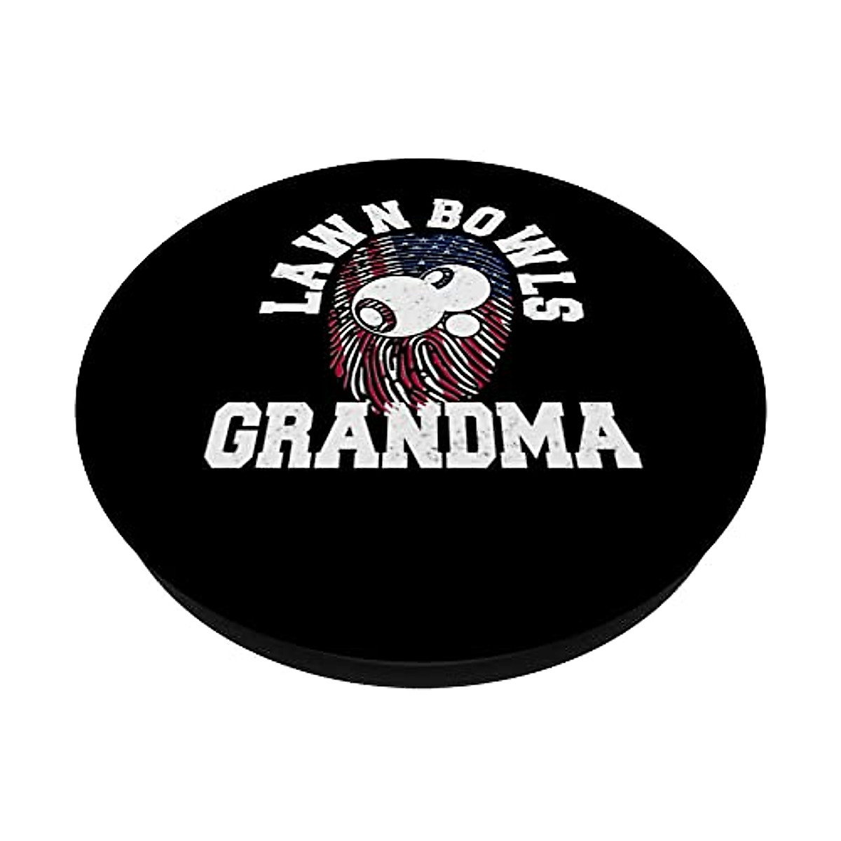 American Flag Fingerprint Patriotic Lawn Bowls Grandma PopSockets Swappable PopGrip